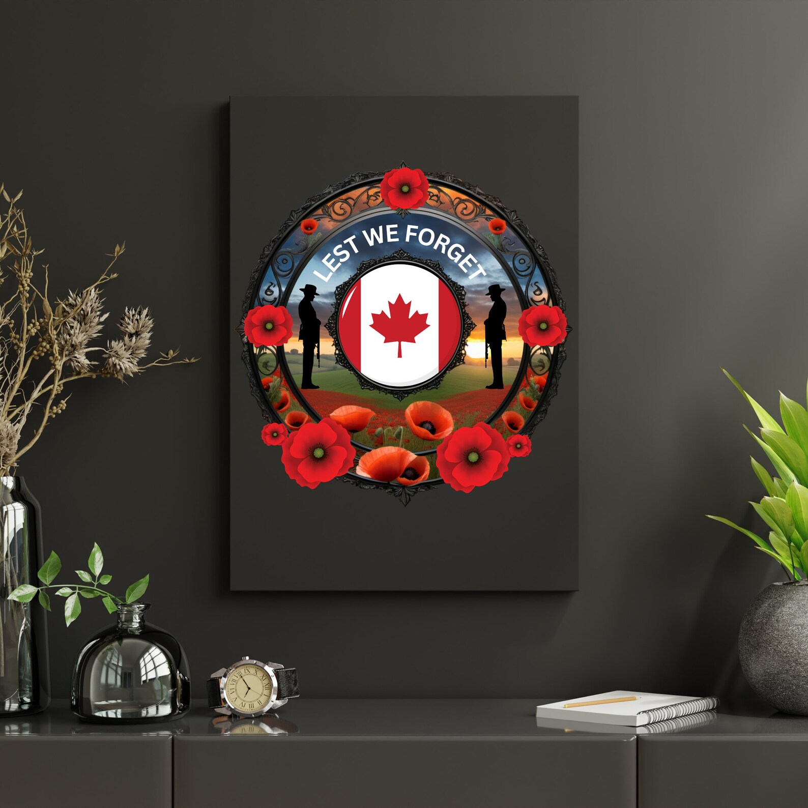 Remembrance Day Canada, Digital Download, Flanders Field Red Poppy ...