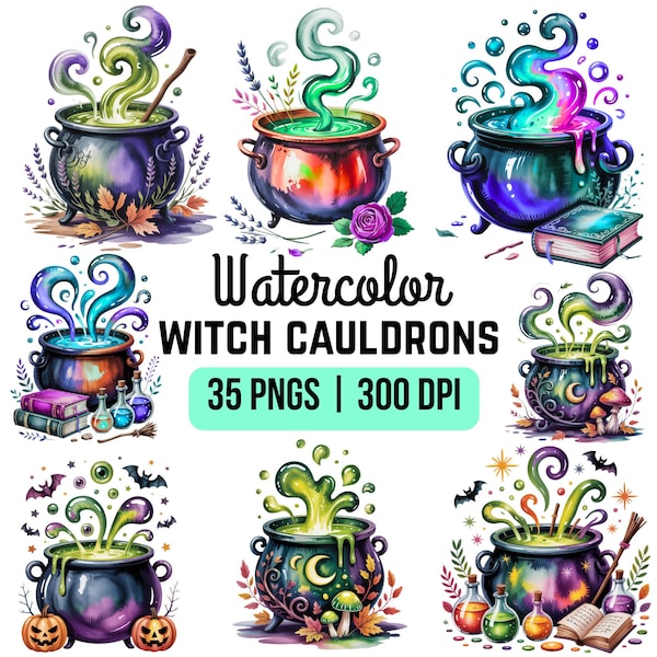 Witches Cauldron Clipart - Etsy
