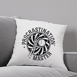 Procrastination Master Skeleton Clock Art Print - Gothic Humor (digital ...