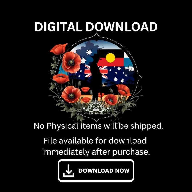 Remembrance Day Digital Download, Australian Aboriginal Service, Anzac ...