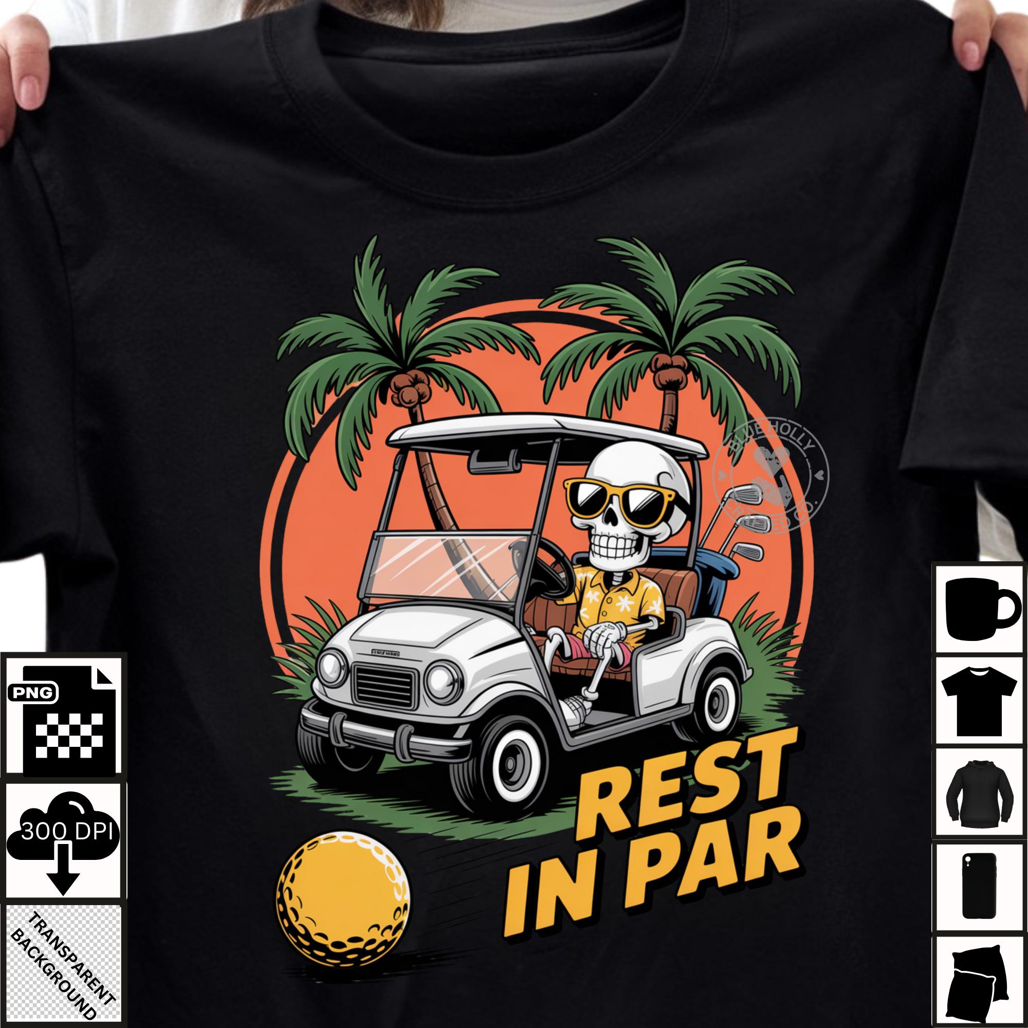Funny Skeleton Golf PNG: "rest in Par" Clipart (digital Download) - Etsy