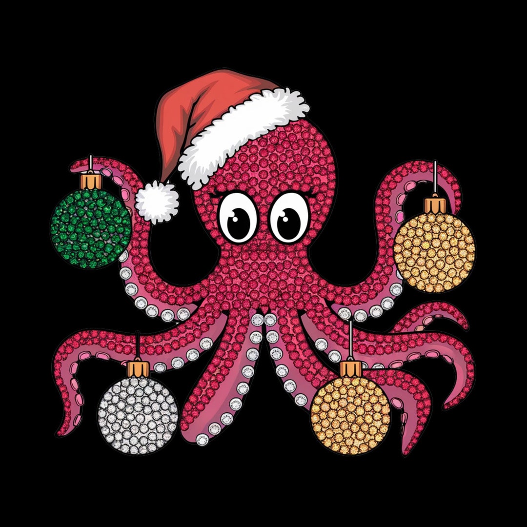 Octopus Christmas Png, Merry Christmas Png, Christmas Baubles Png, Xmas ...