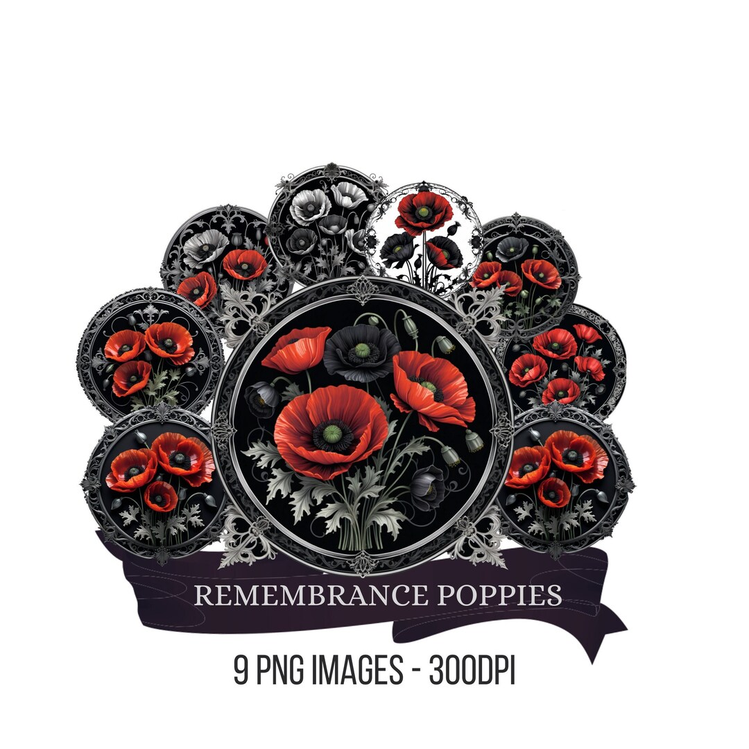 Remembrance Day Poppy Bundle , Digital Download, Memorial Day, Anzac ...