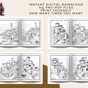 50 Albanian Kulla House Landscapes & Architecture Coloring Pages for ...