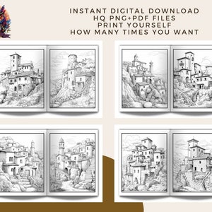 50 Albanian Kulla House Landscapes & Architecture Coloring Pages for ...