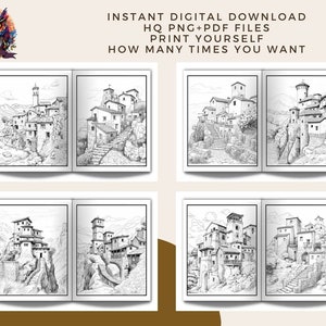 50 Albanian Kulla House Landscapes & Architecture Coloring Pages for ...