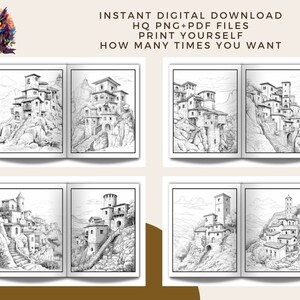 50 Albanian Kulla House Landscapes & Architecture Coloring Pages for ...