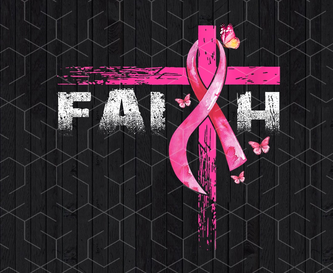 Faith Breast Cancer Awareness Ribbon Support Warrior Ribbon - Etsy