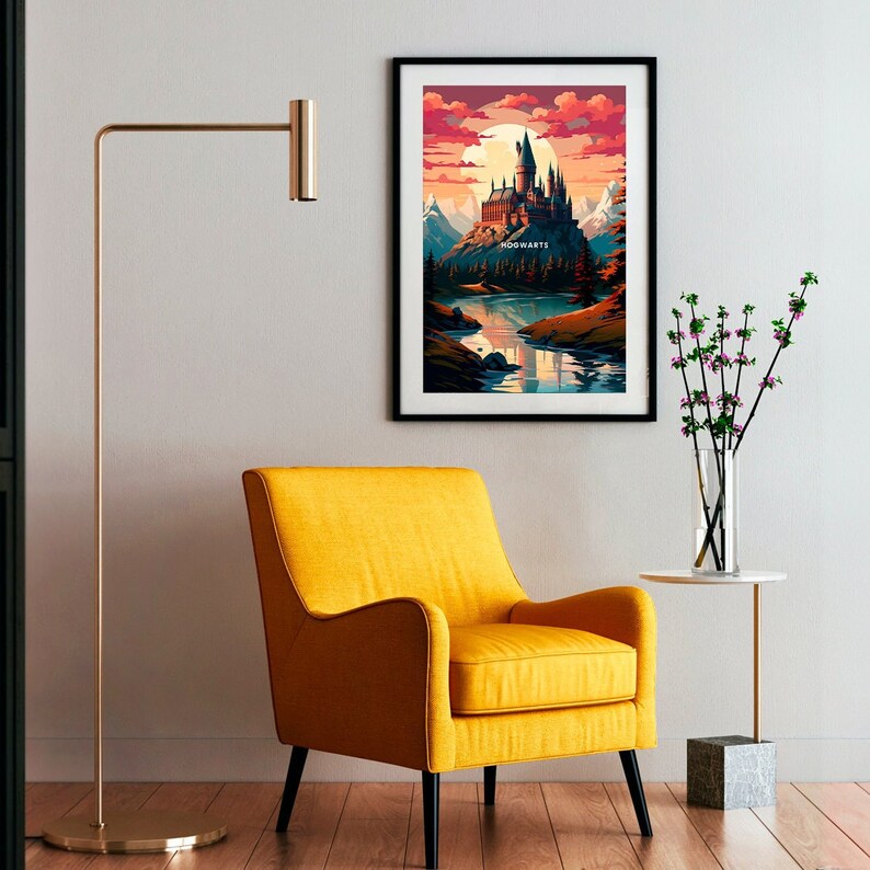 Hogwarts Castle Harry Potter Painting With Frame & Fine Art - Etsy