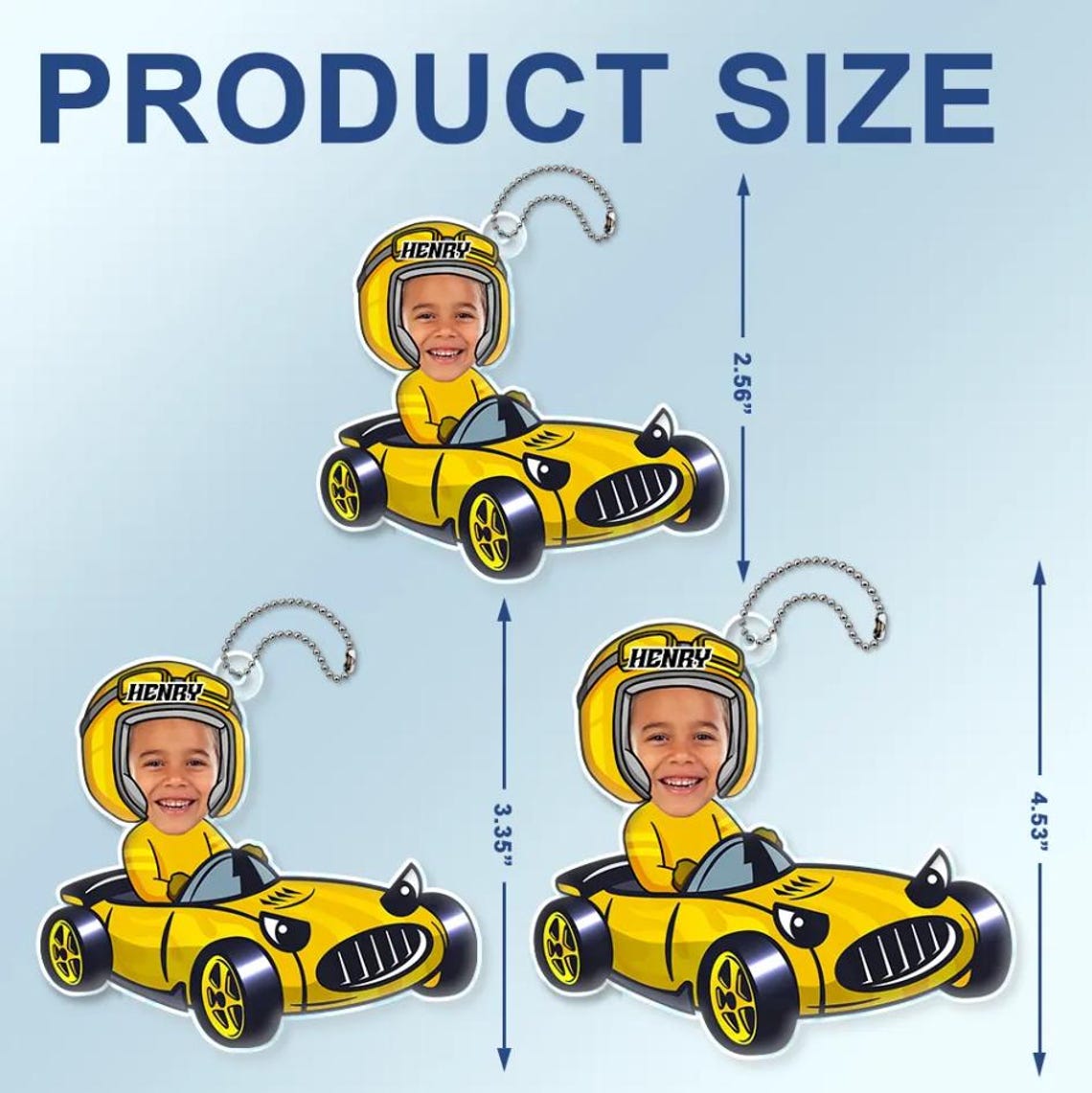 Custom Photo Racing Kid Toy Car Cute Racer - Personalized Acrylic Car ...
