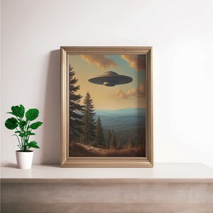 Printable UFO Canvas, Moody UFO Painting, Flying Saucer Art, Ufo Art - Etsy