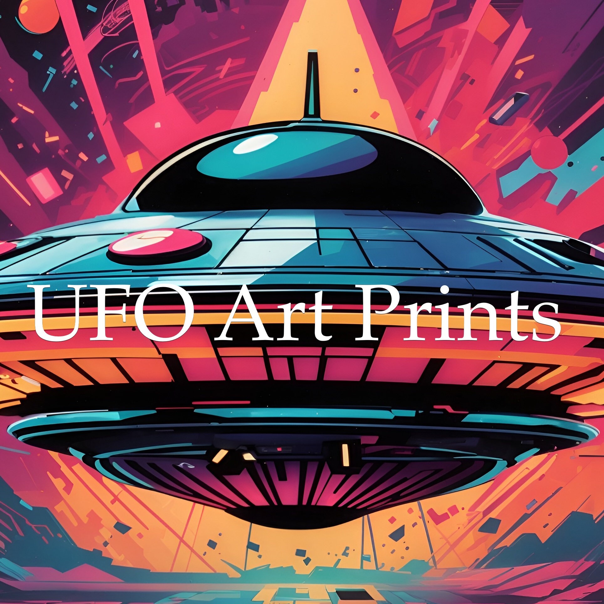Abstract Ufo Art, 1980s House Decor, Vibrant Artwork, Psychedelic ...