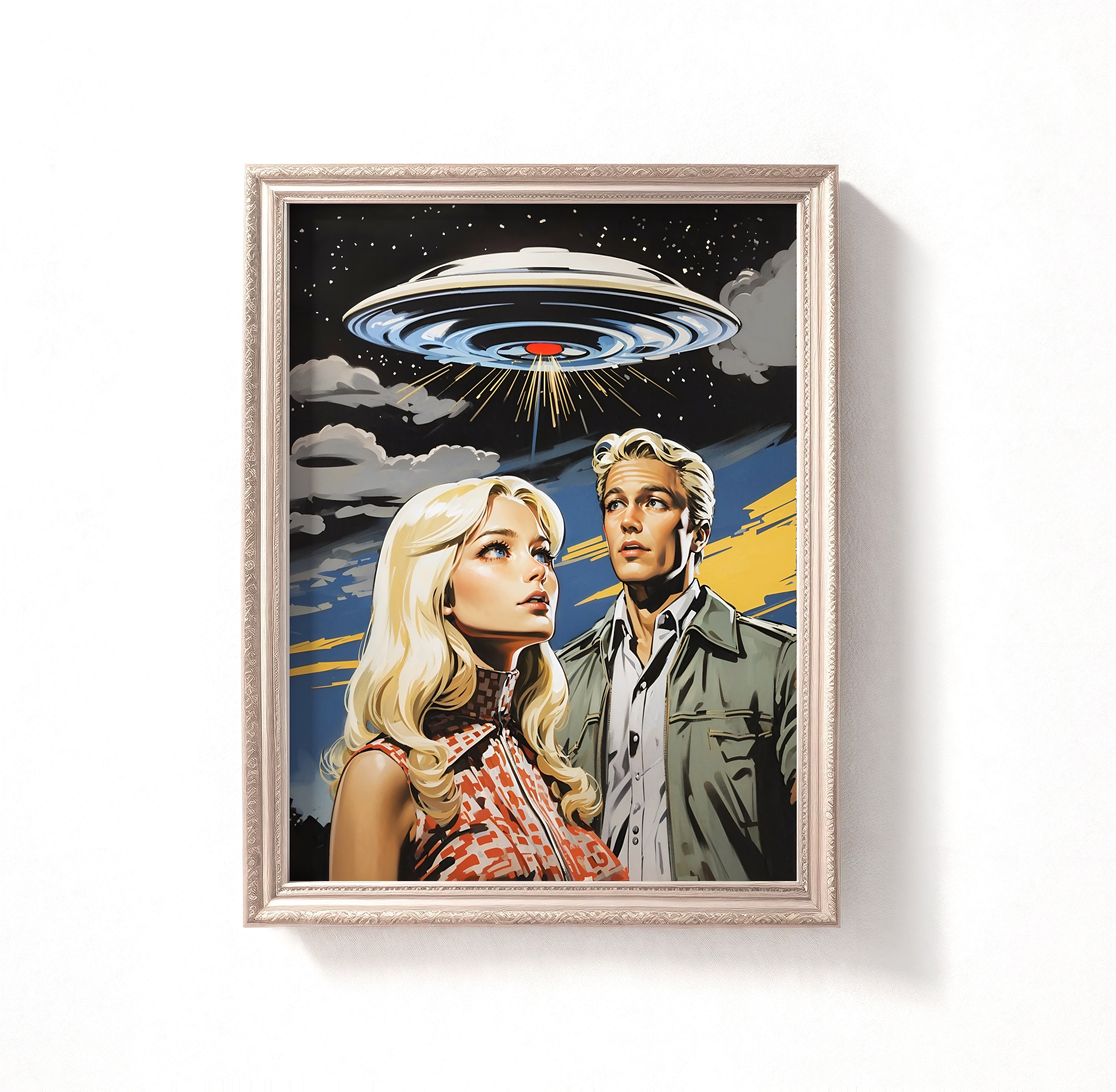 Retro Popart Print Vintage Ufo Poster Ufo Art 1960s - Etsy