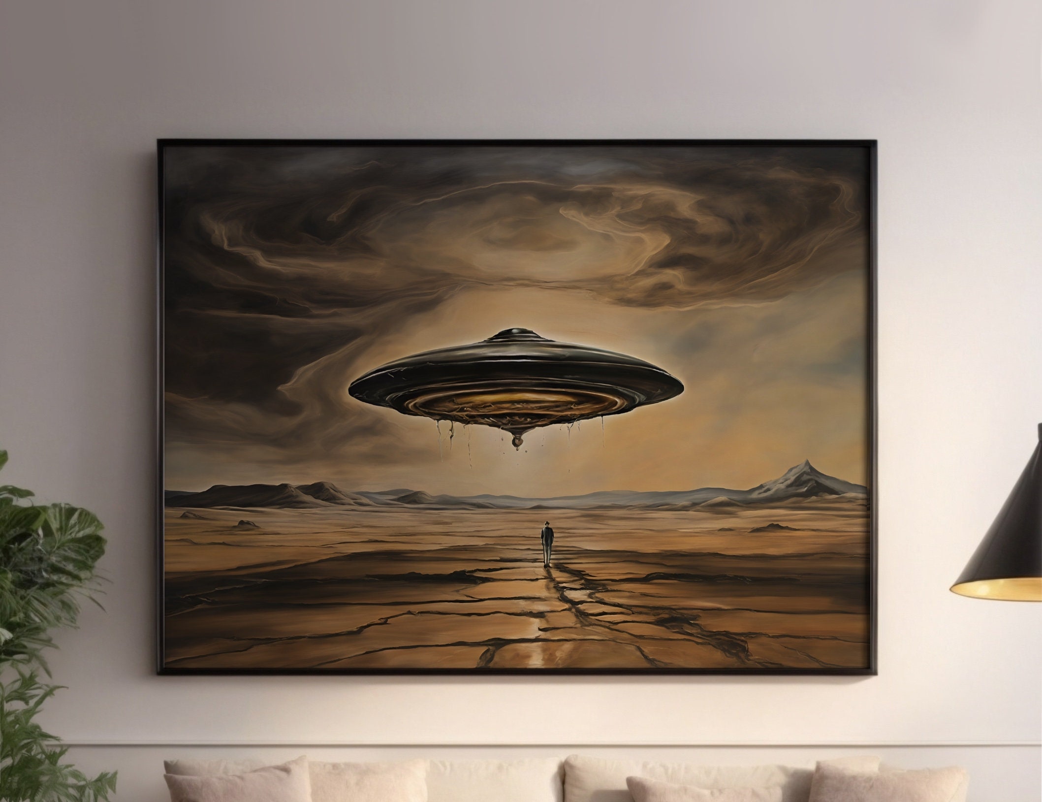 Surrealism Art UFO Art in Salvadore Dali Style Downloadable - Etsy