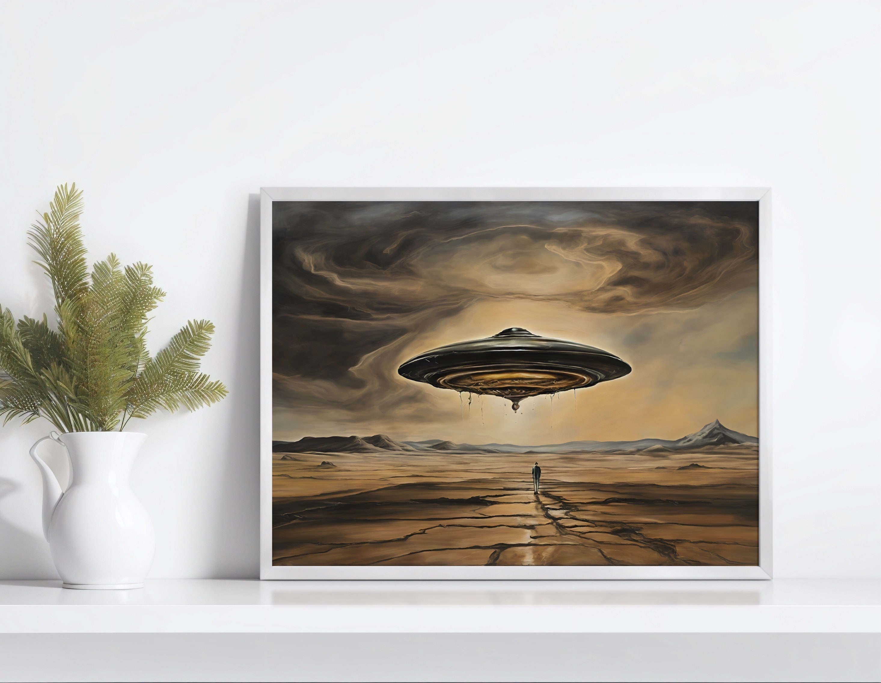 Surrealism Art UFO Art in Salvadore Dali Style Downloadable - Etsy