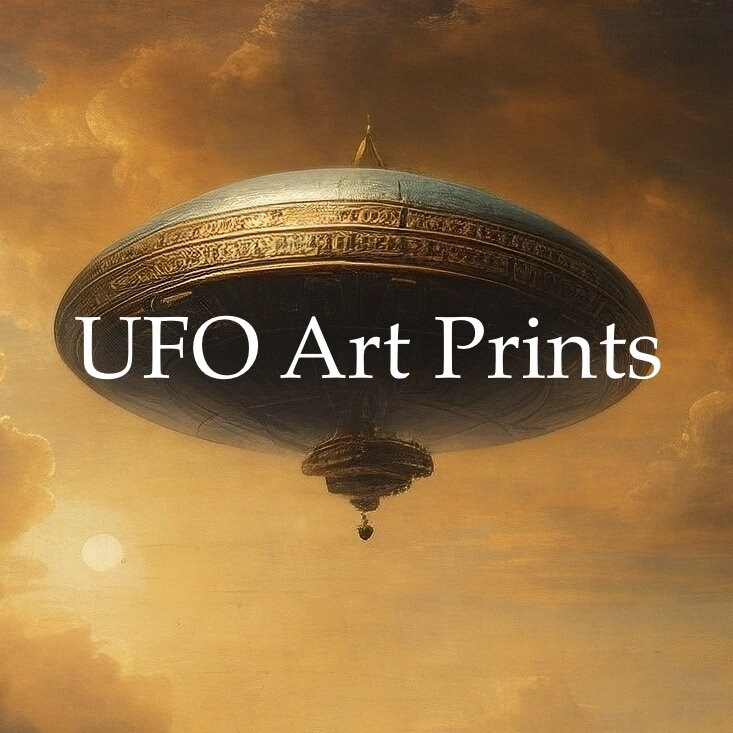 Ancient Egyptian Ruins UFO Print Moody Vintage Wall Art UFO - Etsy