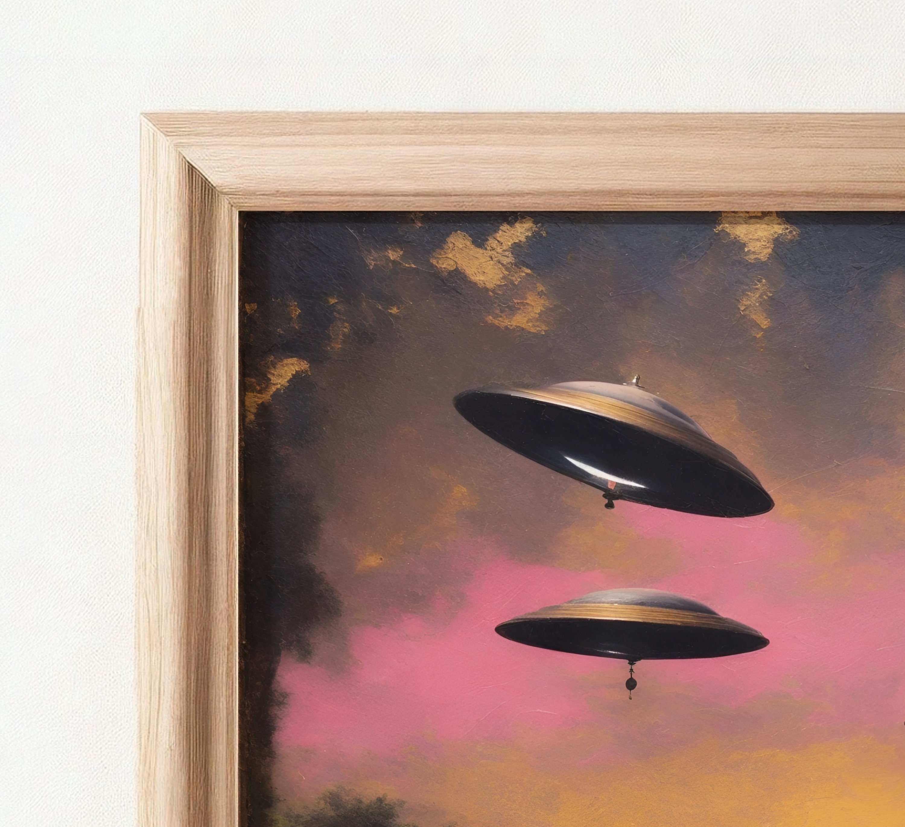 Pink Rose Painting, UFO Art for Her, Rose Impasto Oil Painting, Vintage ...