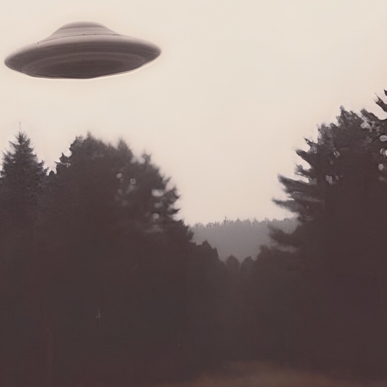 Vintage Ufo Poster, Ufo Photograph Printable, Nostalgic Image Ufo ...