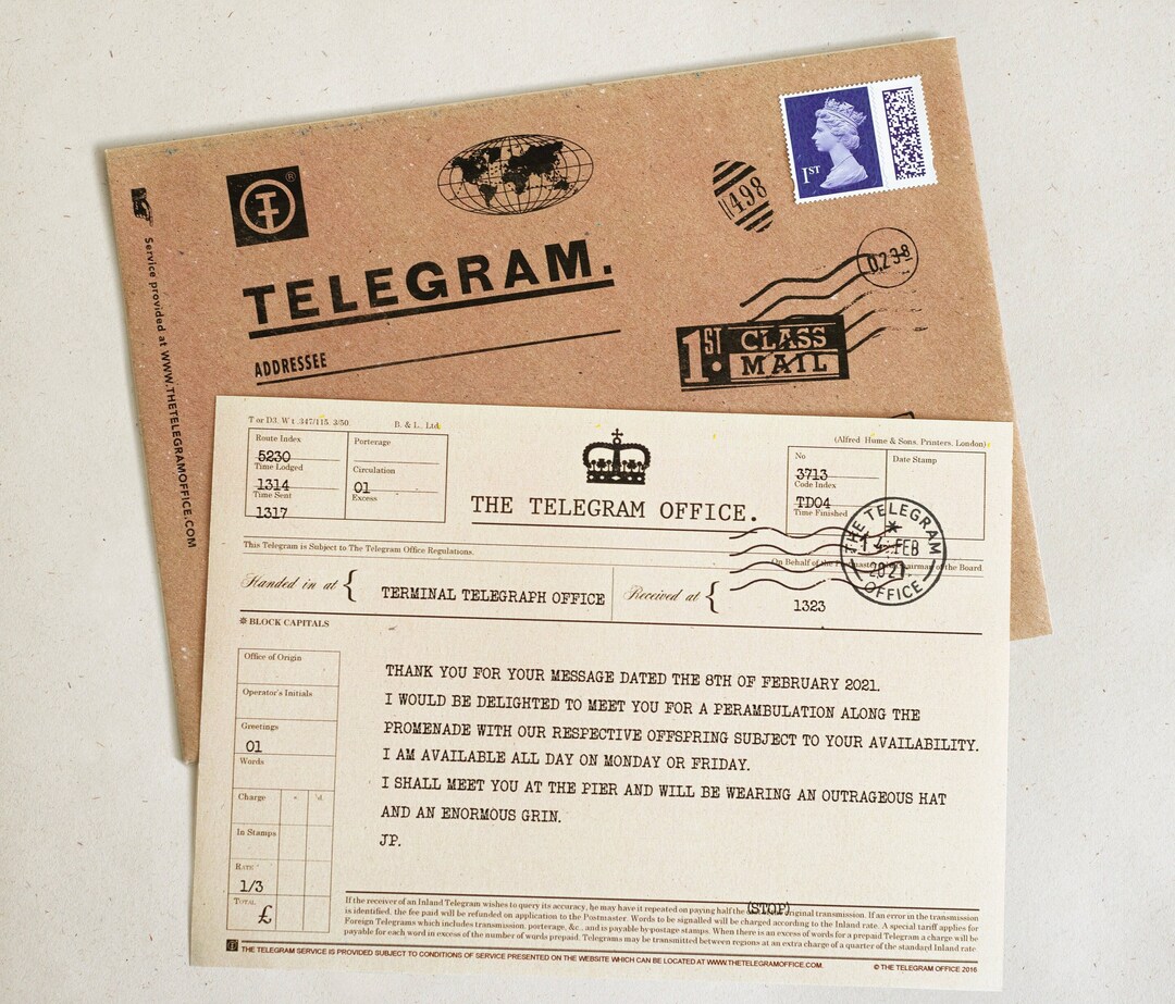 Send Greetings by Telegram Victorian Crown - Etsy