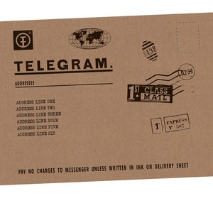 Send Greetings by Telegram Eastern-western Union - Etsy