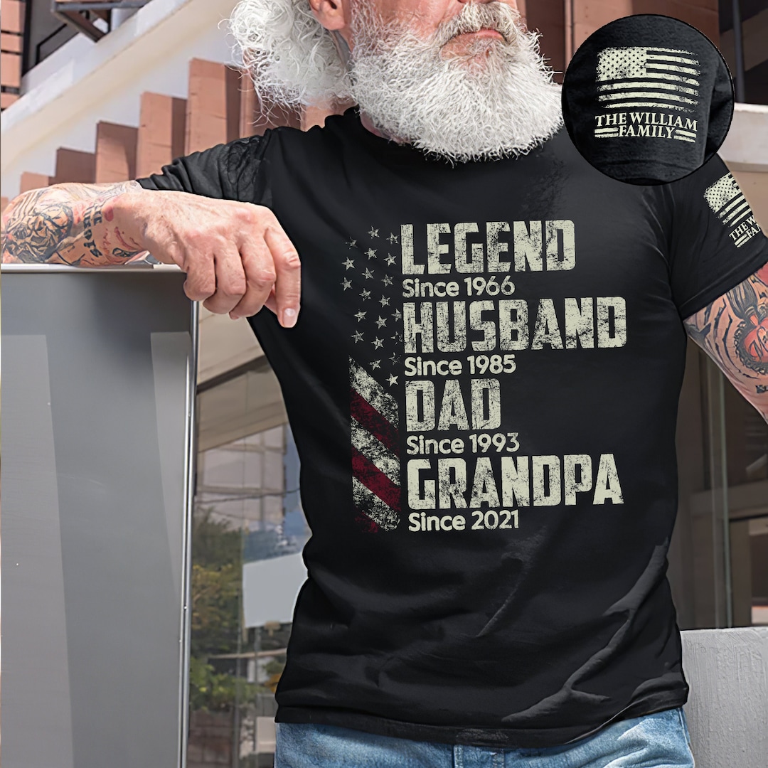 Personalized Legend Husband Dad Grandpa, Custom Father's Day Shirt With ...