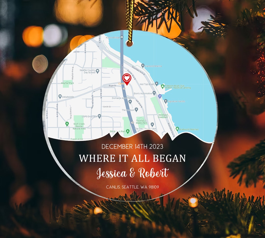 Personalized Map Ornament, Custom Couple Ornament 2025, Where It All ...