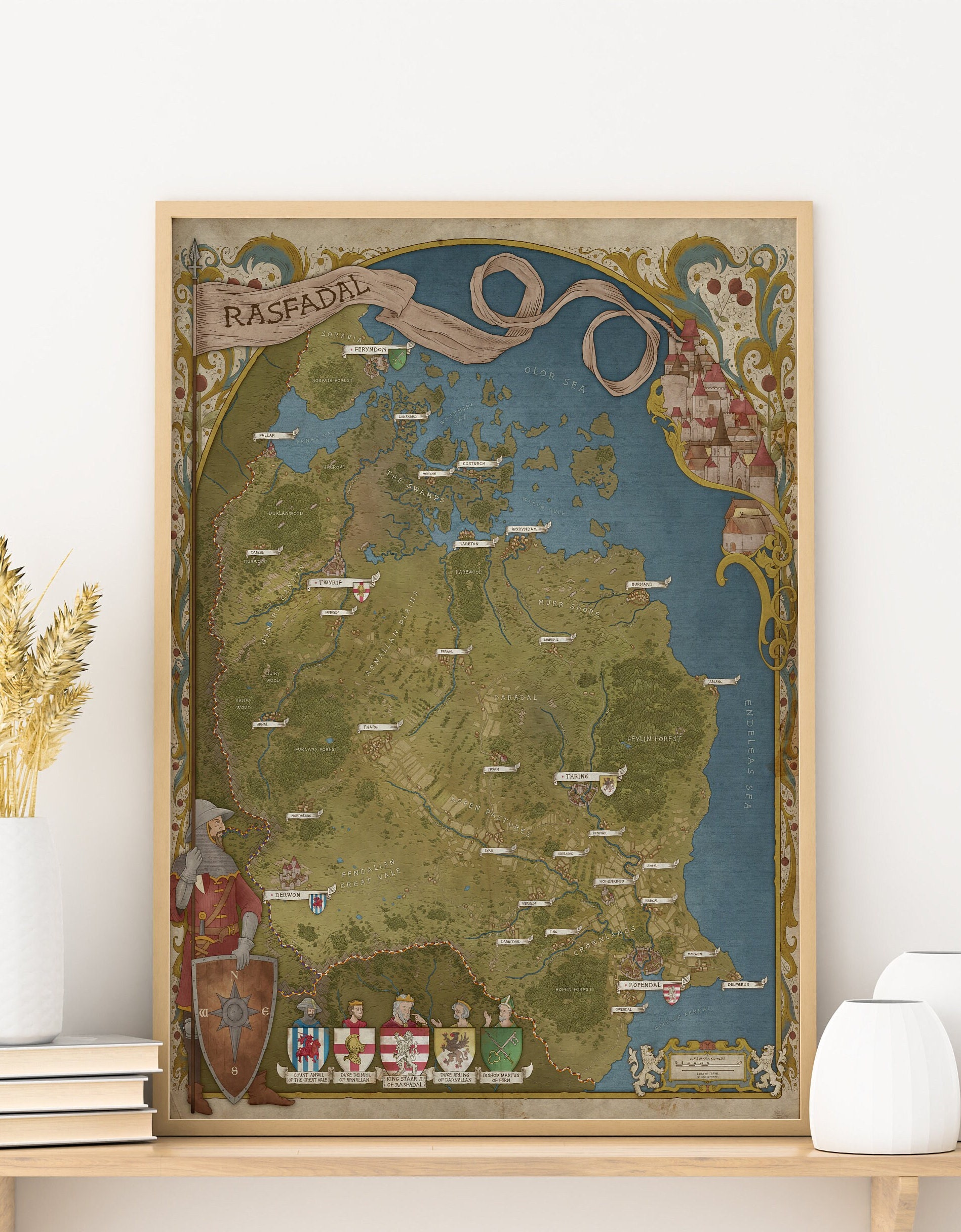 Fantasy Map of the Medieval Fantasy Kingdom of Rasfadal by Daniel's ...