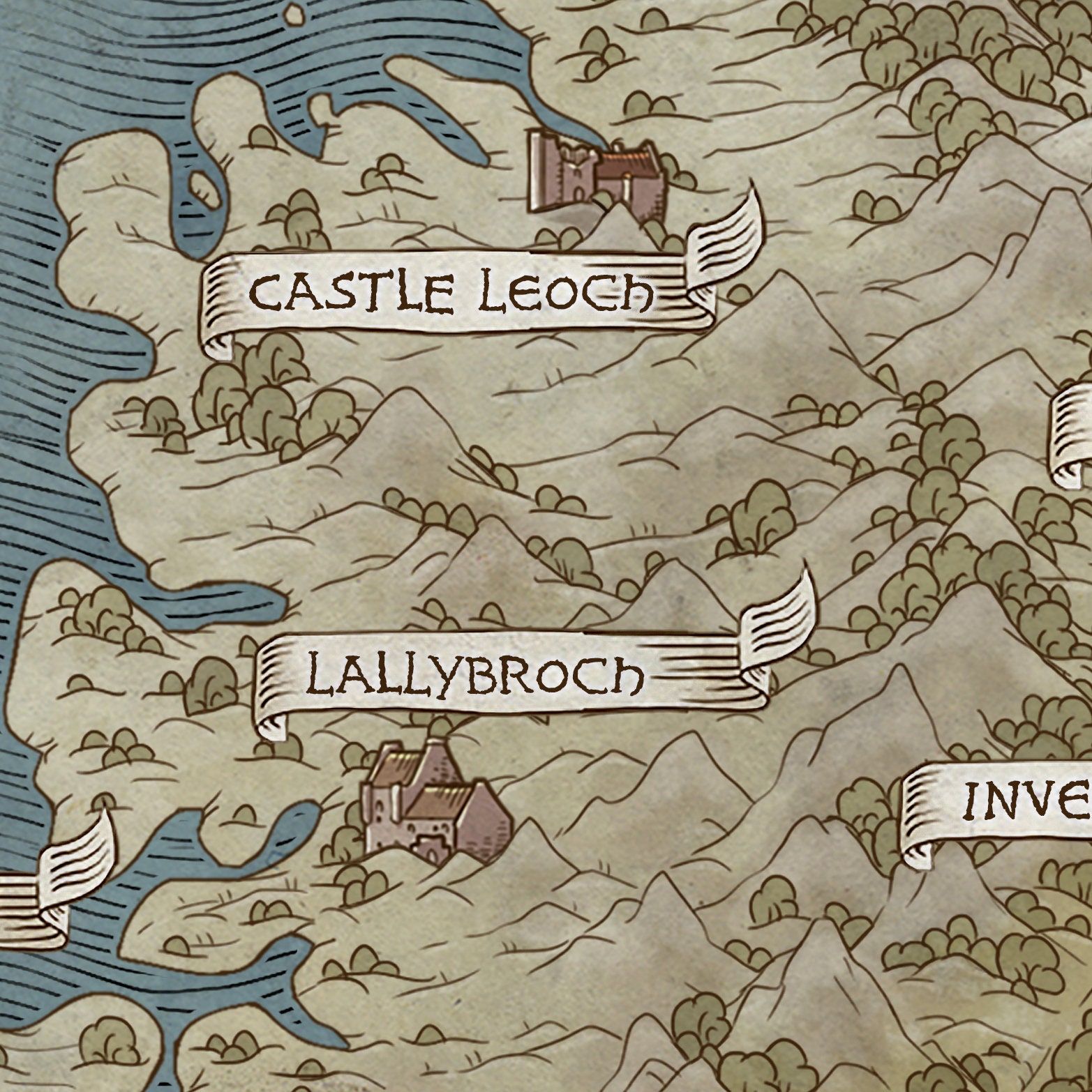 Outlander Map Poster – Fantasy Wall Art From the Outlander Series ...