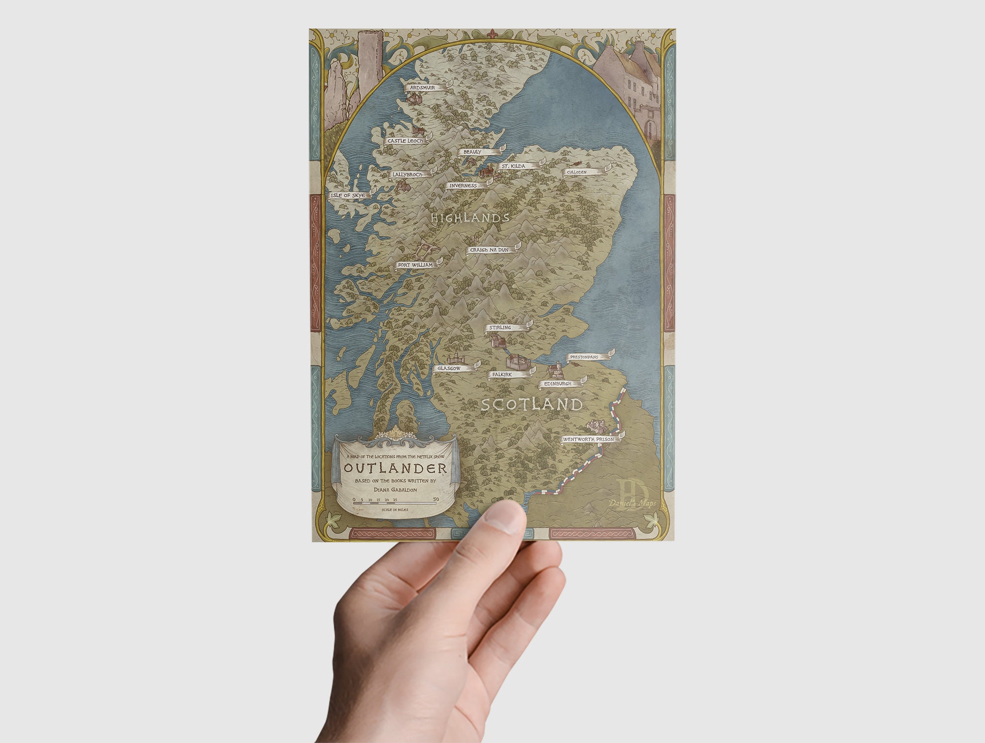 A Map of the Locations From the Netflix Show Outlander, Based on the ...