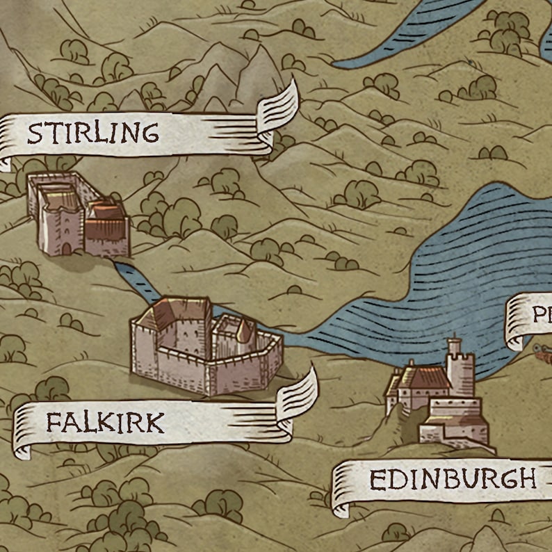 A Map of the Locations From the Netflix Show Outlander, Based on the ...
