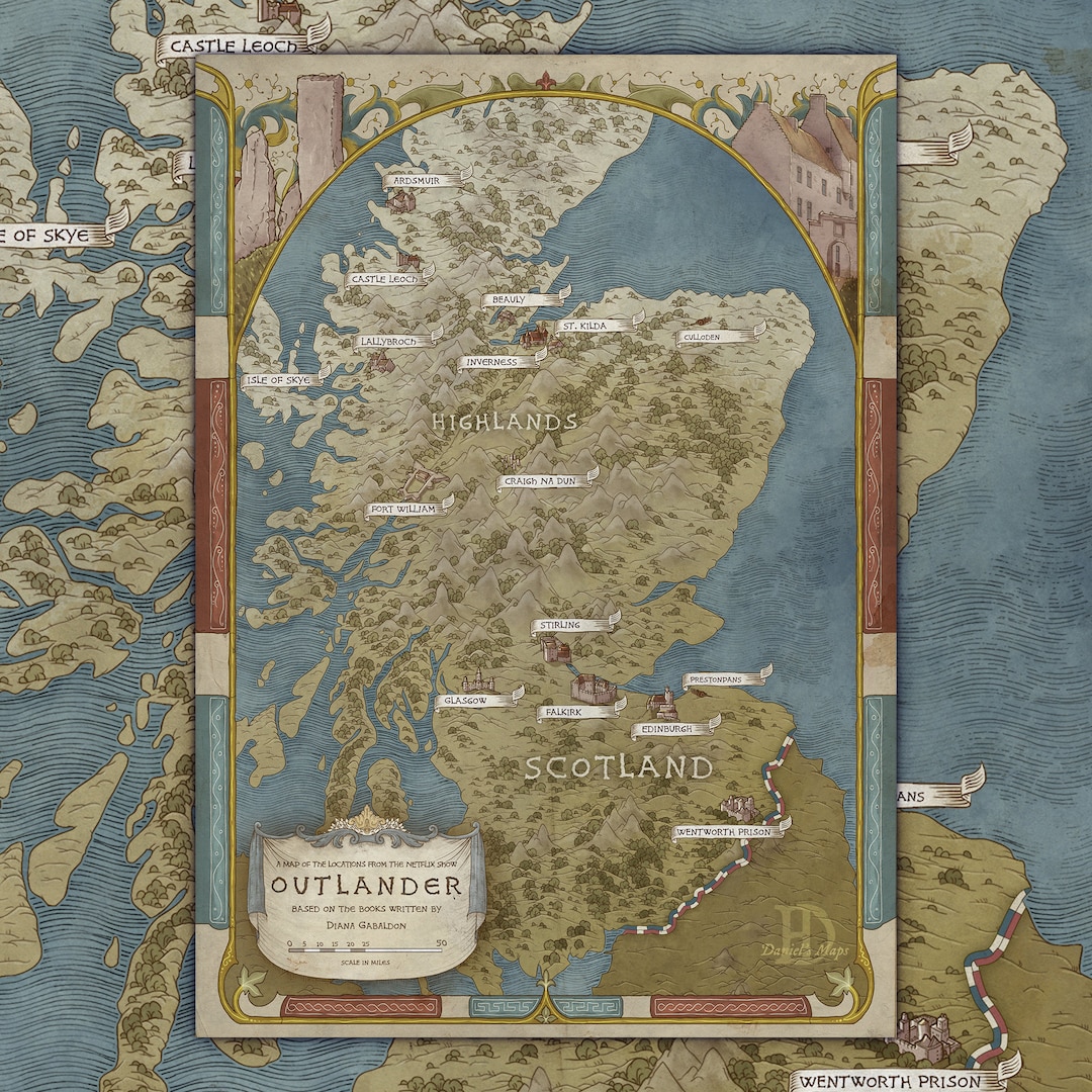 A Map of the Locations From the Netflix Show Outlander, Based on the ...