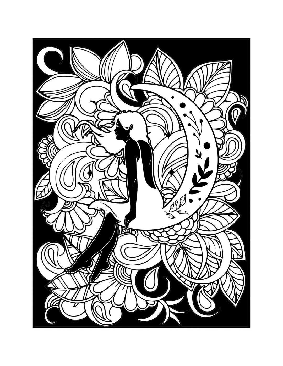 Moon Magic Coloring Pages - Etsy