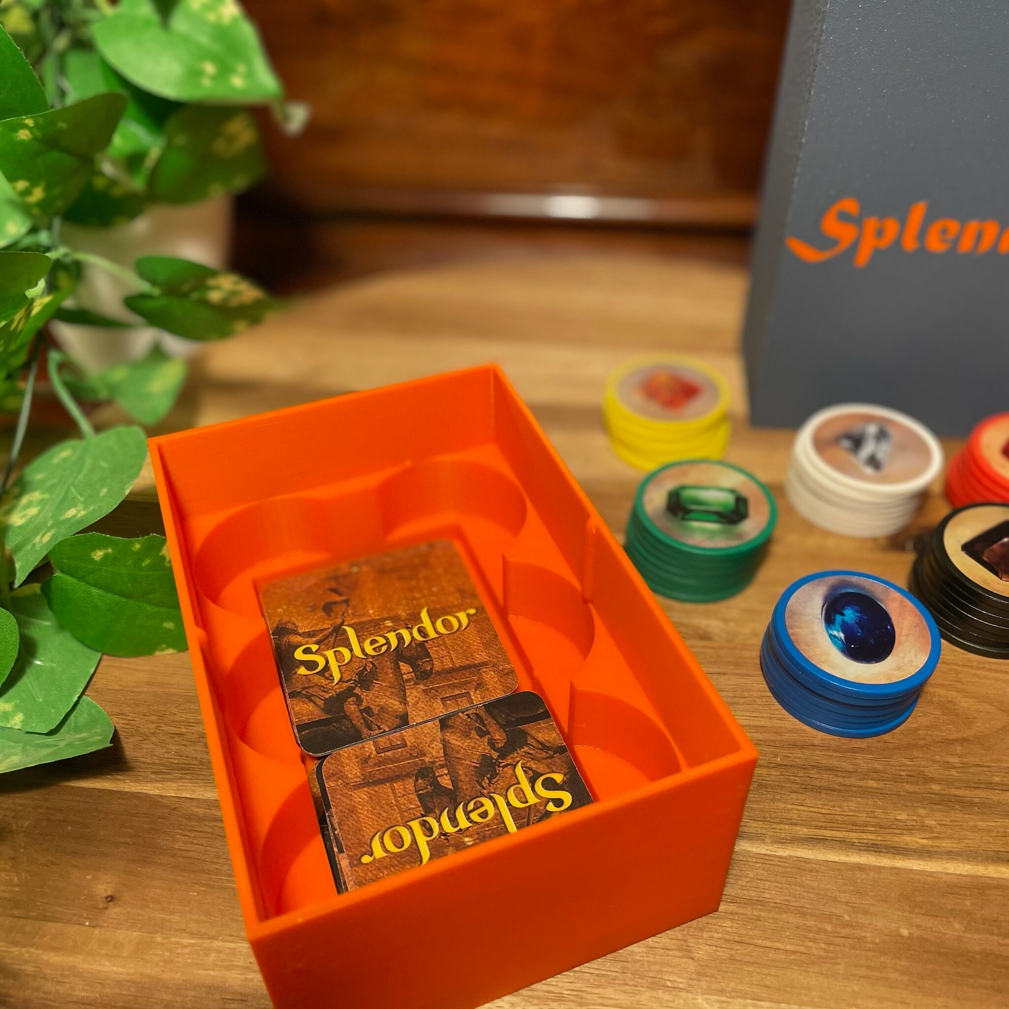 Compact 3D Printed Splendor Game Organizer Customizable Color Inserts ...