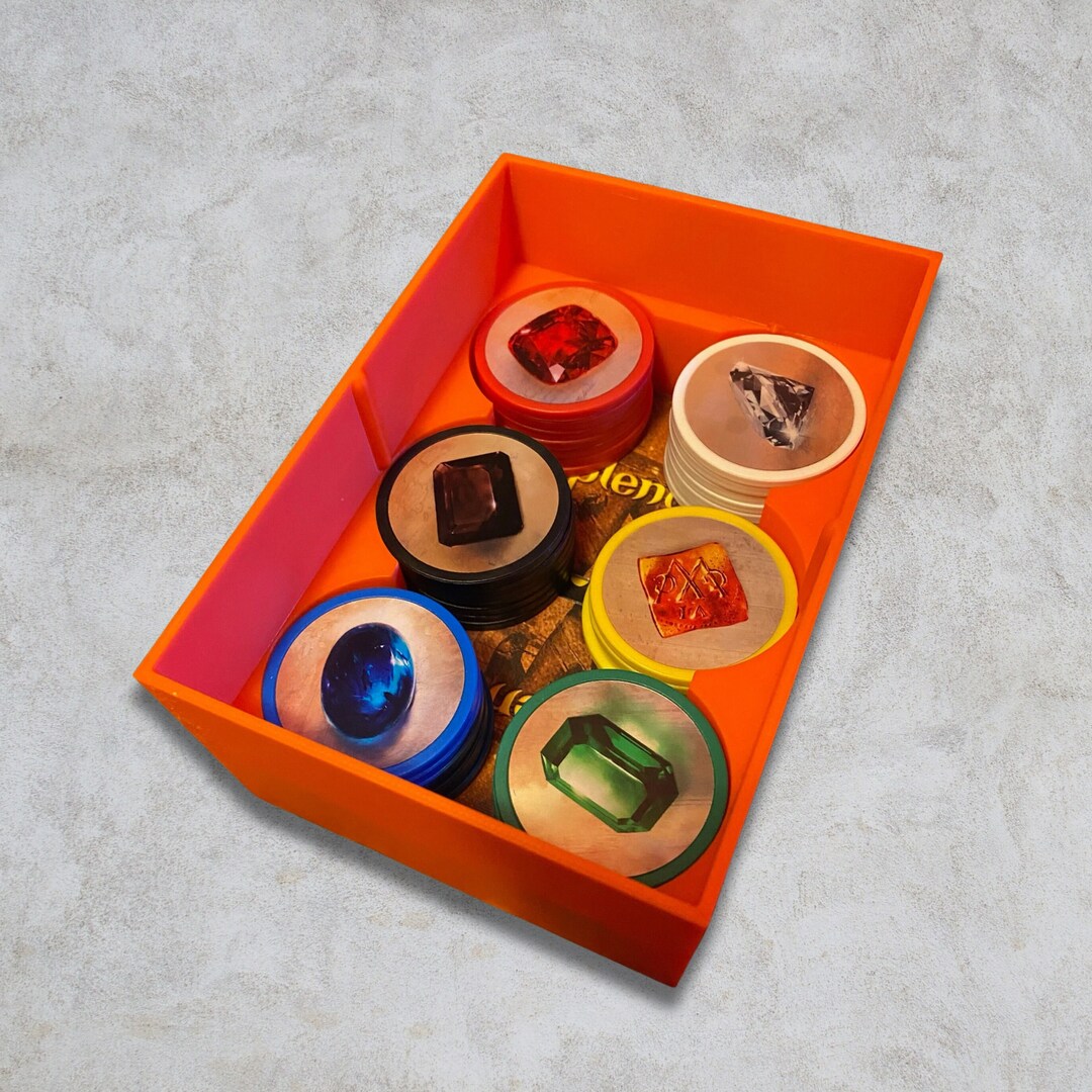 Compact 3D Printed Splendor Game Organizer Customizable Color Inserts ...