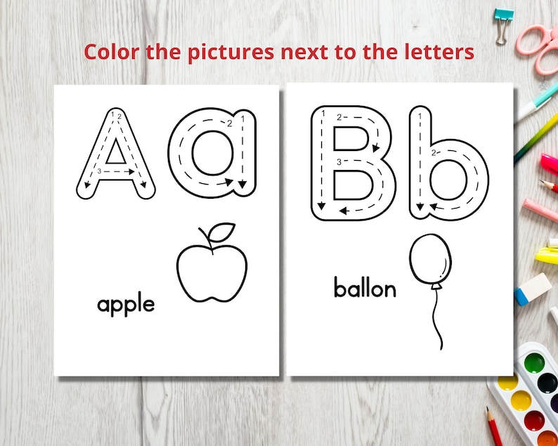 26 Alphabet Worksheets, Upper & Lowercase, Preschool, Kindergarten ...