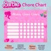 Barbie Princess Themed Educational Reward Chart - Motivational Tool for ...