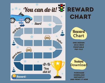 Printable Reward Chart Behavior Chart Daily Chore Chart - Etsy