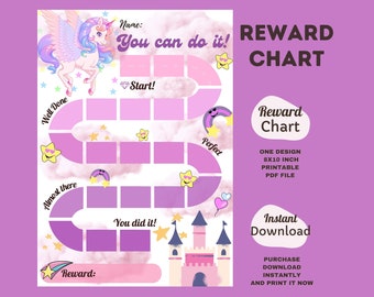 Rainbow Reward Chart Printable Rainbow Behavior Chart Daily Chore Chart ...