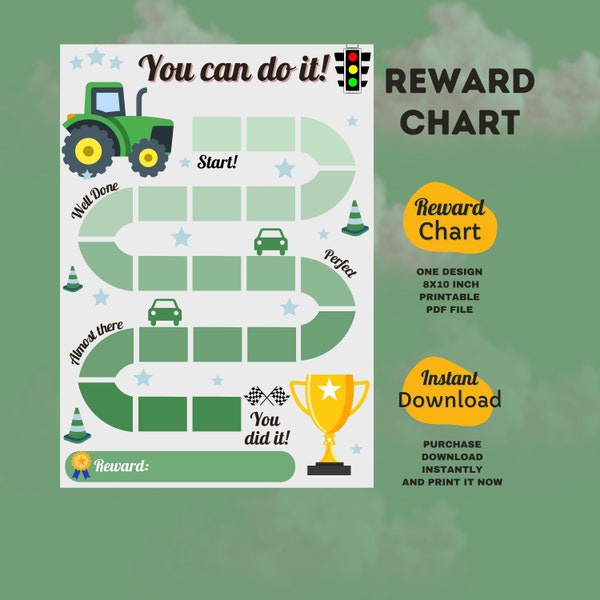 Tractor Reward Chart - Etsy