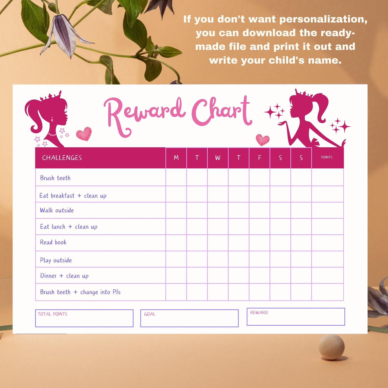 Barbie Princess Chore Chart , Positive Reinforcement for Girls ...