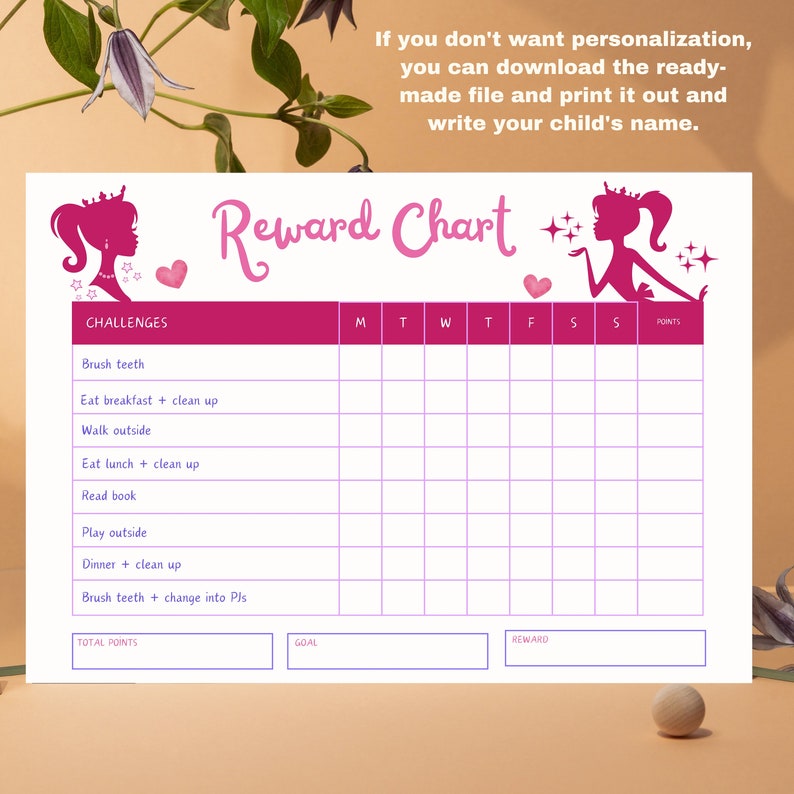Barbie Princess Chore Chart , Positive Reinforcement for Girls ...