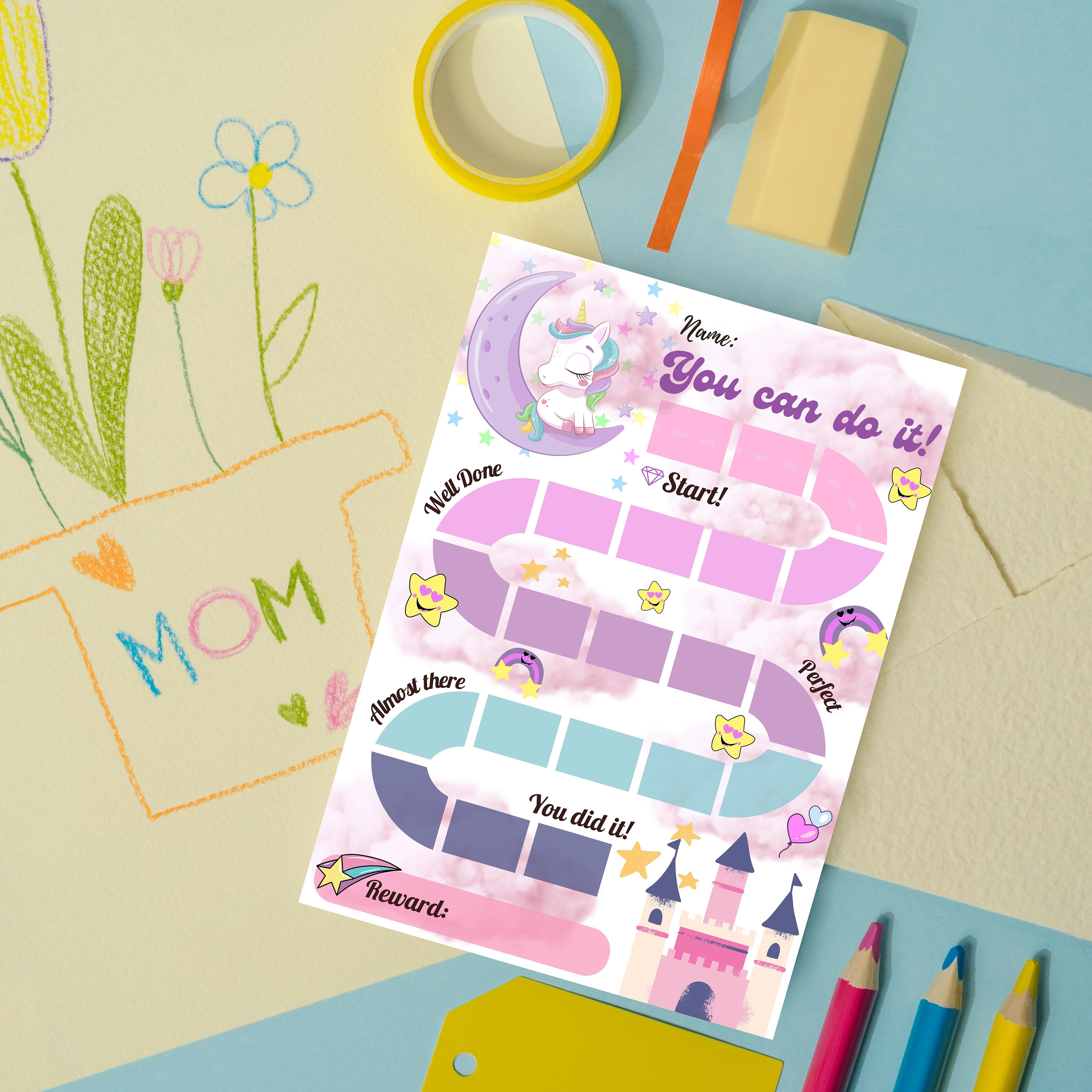 Unicorn Reward Chart Printable Unicorn Behavior Chart - Etsy Canada