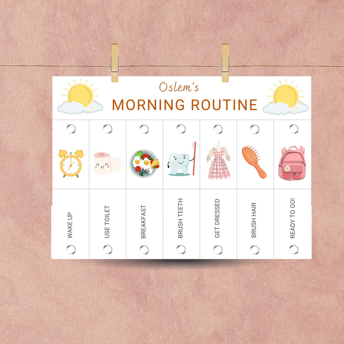 Editable Morning and Evening Routine Flip Chart, Visual Schedule for ...