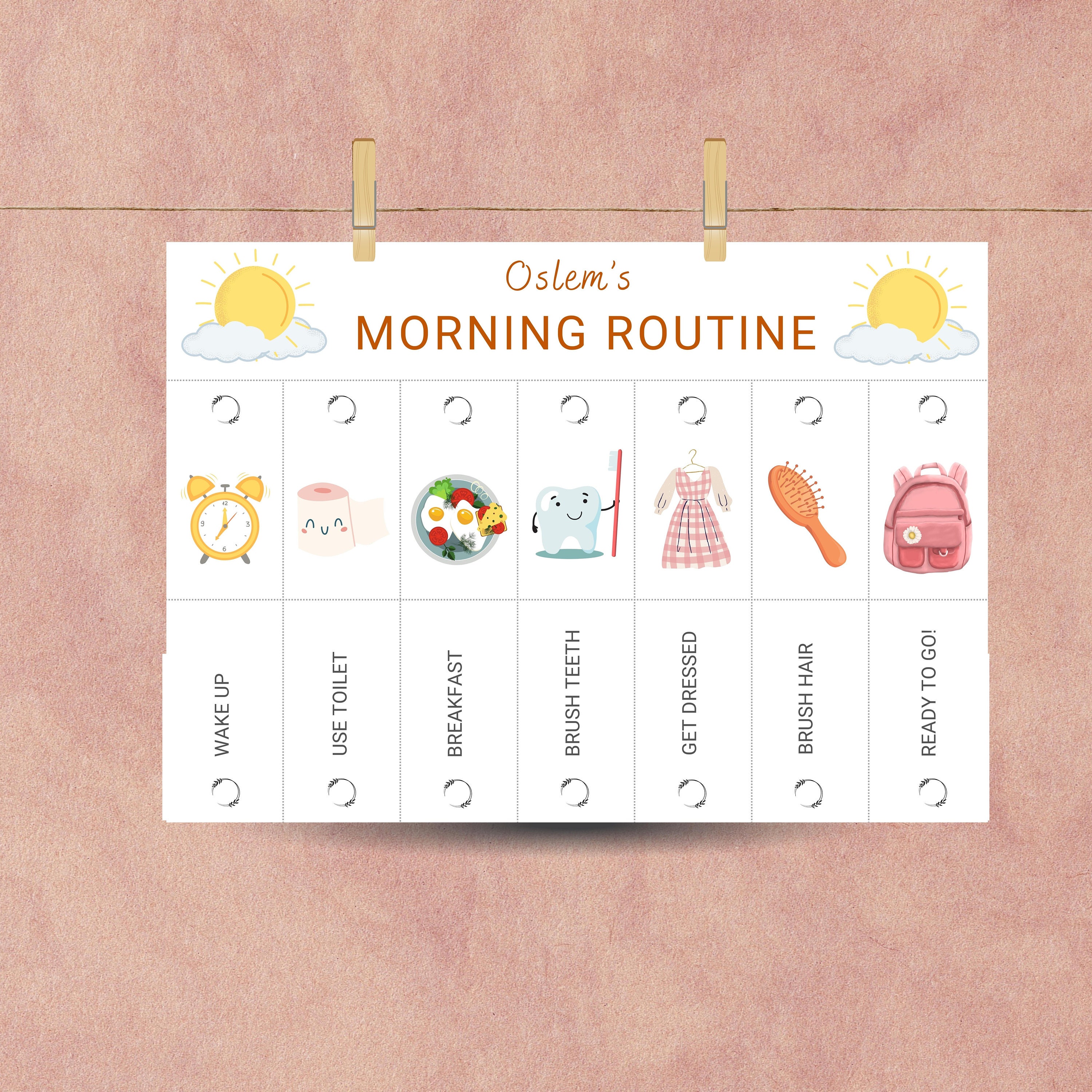 Editable Morning and Evening Routine Flip Chart, Visual Schedule for ...