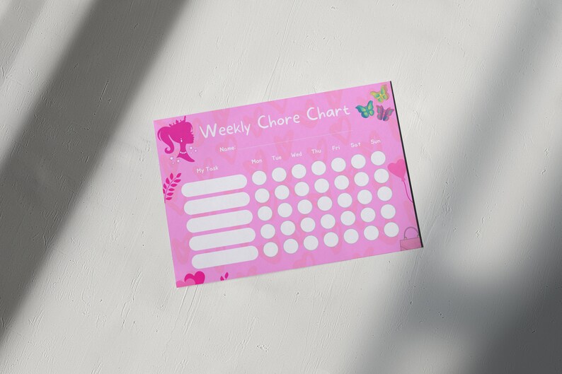 Barbie Princess Themed Educational Reward Chart Motivational - Etsy