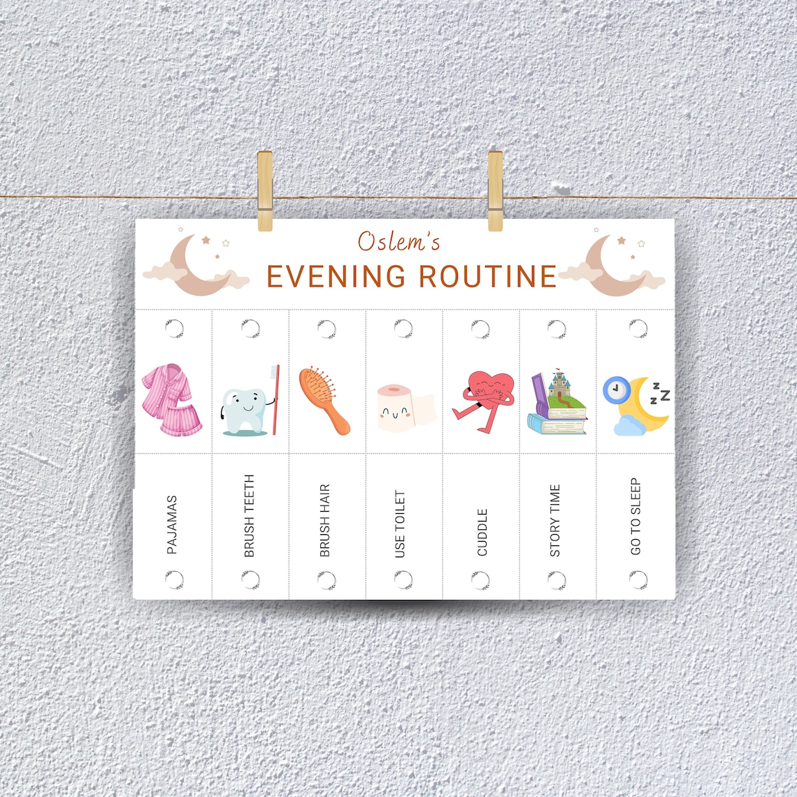 Editable Morning and Evening Routine Flip Chart, Visual Schedule for ...