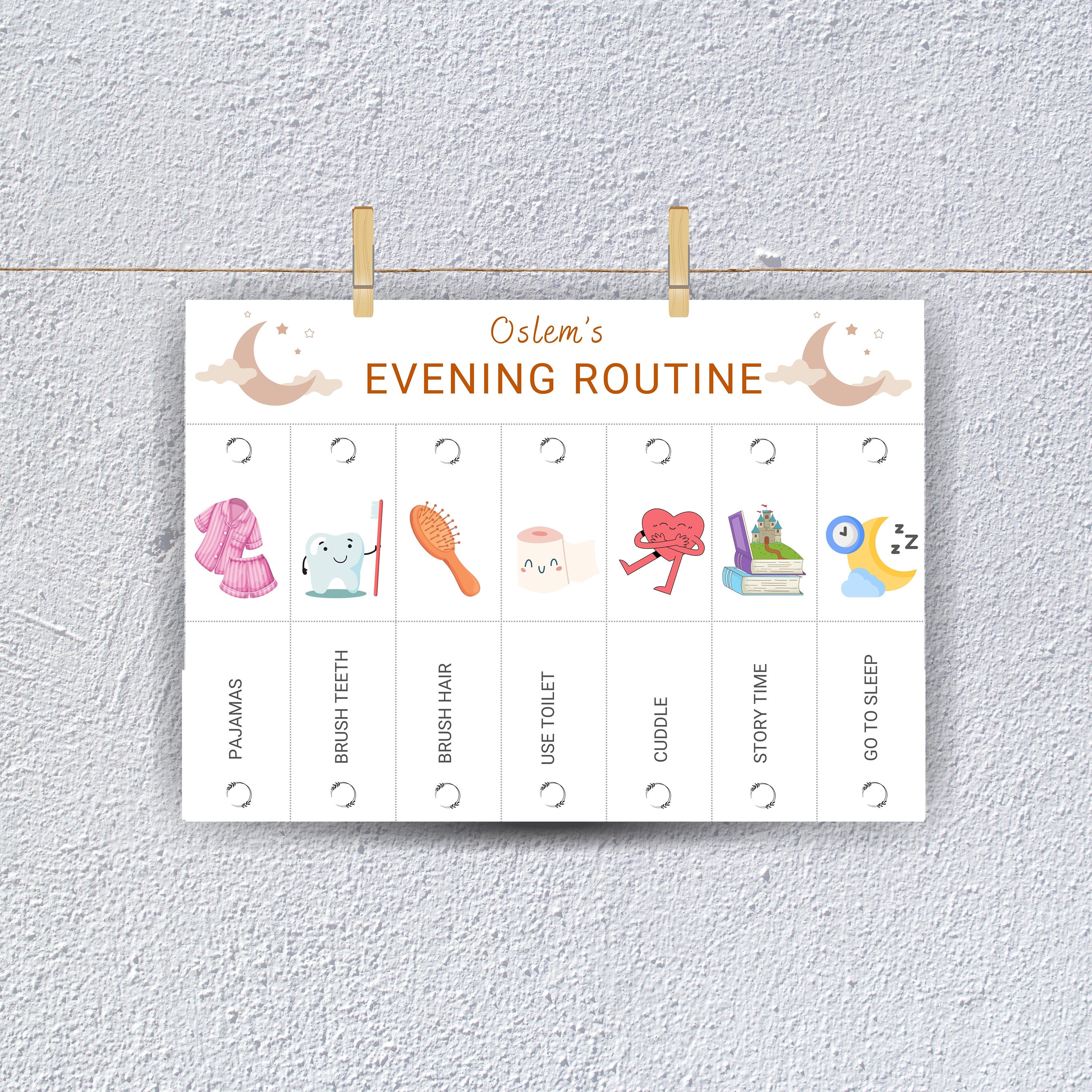 Editable Morning and Evening Routine Flip Chart, Visual Schedule for ...