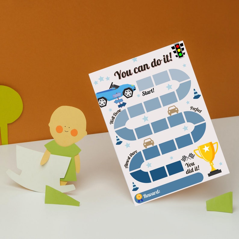 Car Reward Chart, Chore Chart for Boys , Motivation, Task Tracking, Fun ...