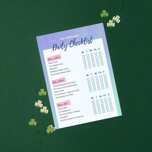 Editable Daily Checklist, Kids Routine Chart, Reward Chart, Printable ...