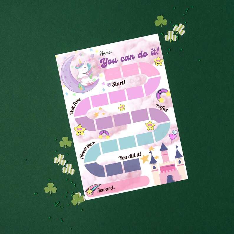 Unicorn Reward Chart Printable Unicorn Behavior Chart - Etsy